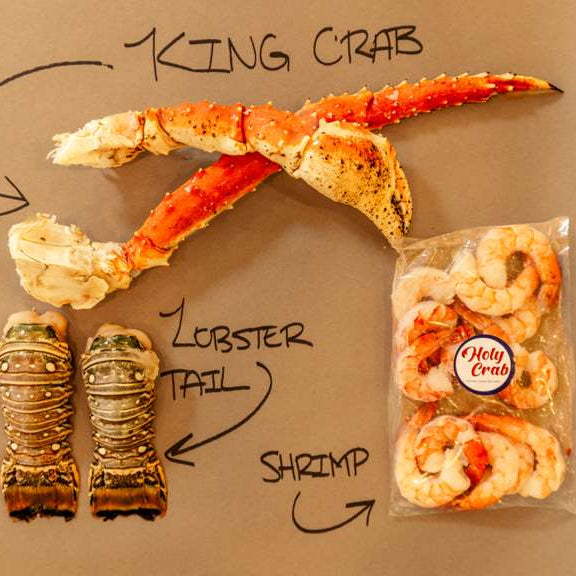 Seafood Bundle | King Crab, Lobster Tail & Shrimp | 2-4 Each – Holy ...